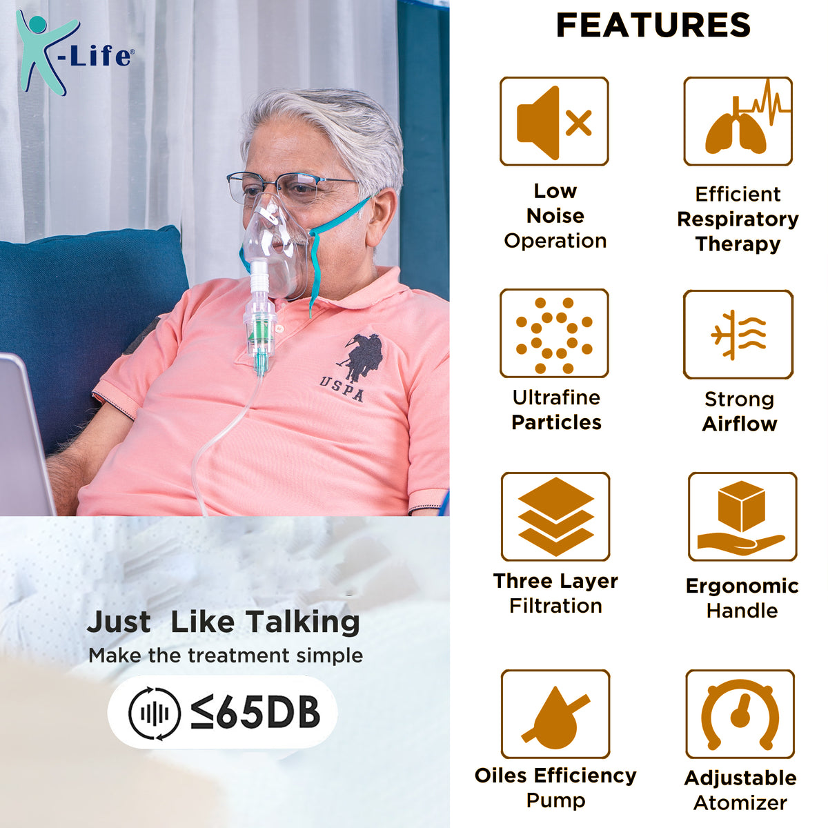 K-life 102B Steam Respiratory Machine Kit For Baby Adults kids Asthma